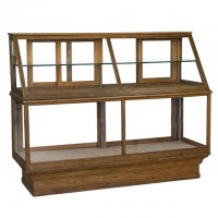 DISPLAY CASE-Vintage Oak Bakery Display Case | propNspoon
