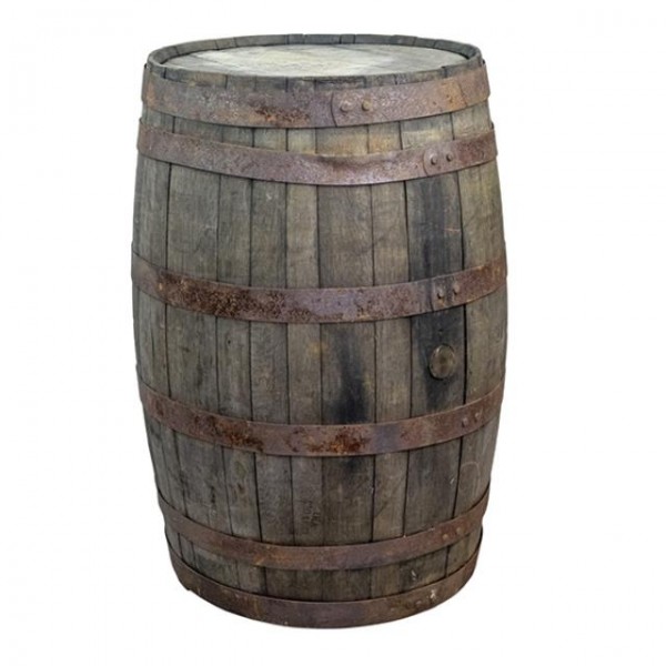 WHISKEY BARREL-Rustic W/Rusted Bands | propNspoon