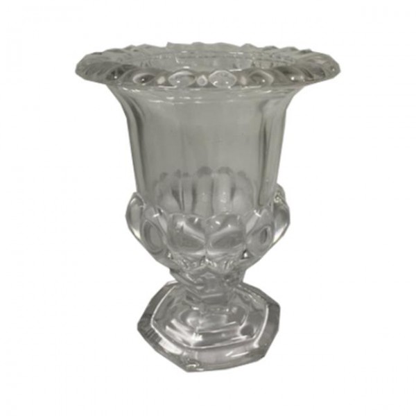 VASE-Clear Glass Urn | propNspoon